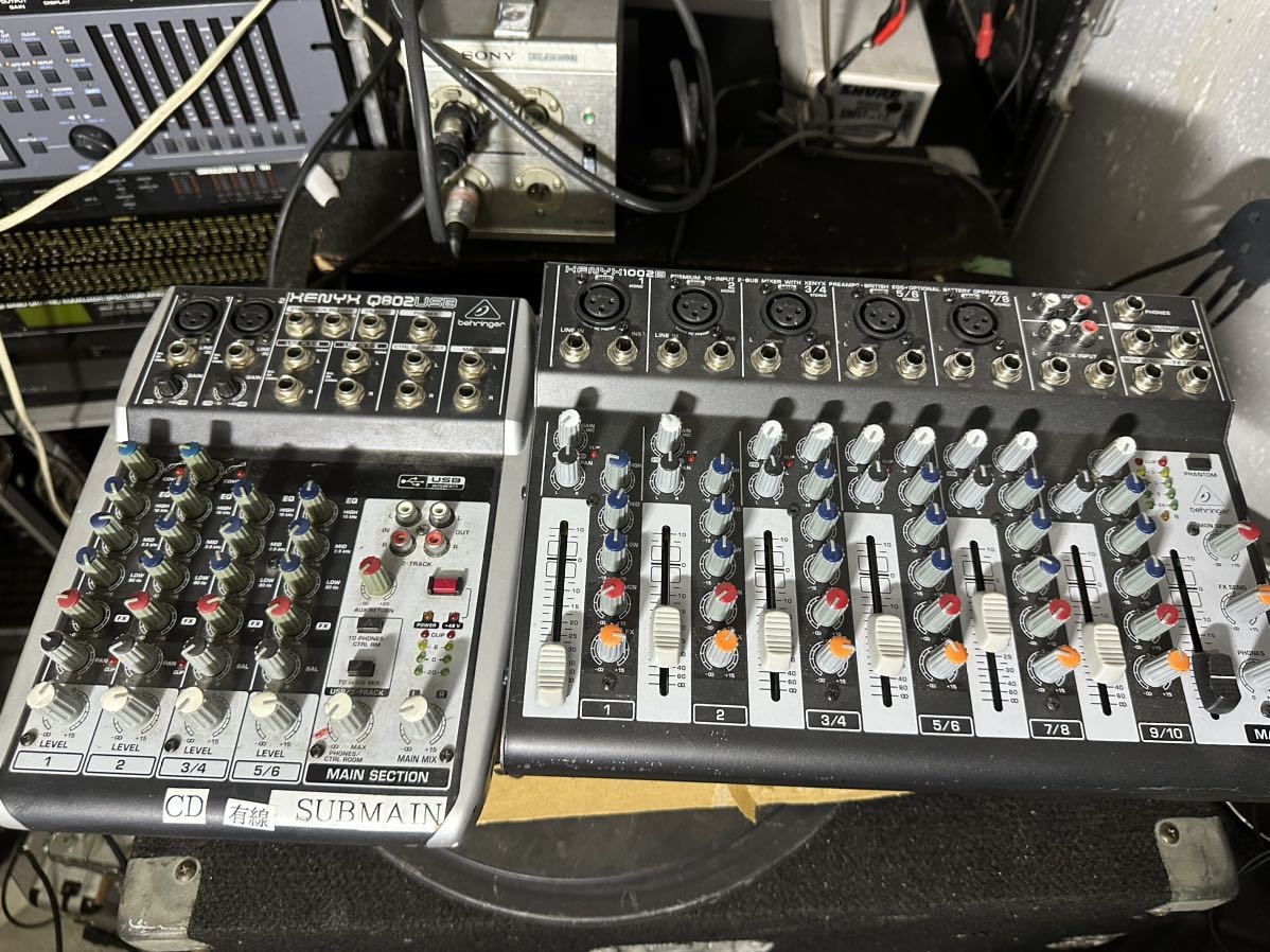【やや傷や汚れあり】BEHRINGER ミキサー XENYX 1002B Q802USB アダプター無し動作未確認ジャンクの落札情報詳細 ...