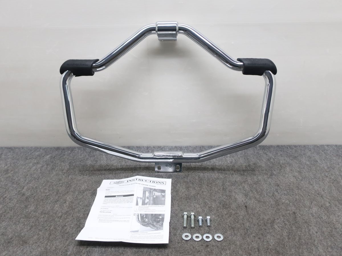 【やや傷や汚れあり】美品 スポーツスター XL883 XL1200 04-22 純正 マスタッシュ エンジンガード 49000005 返品可 ...