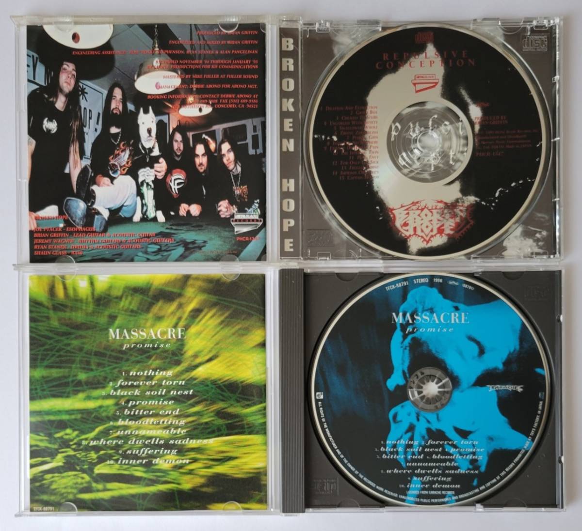 【傷や汚れあり】USデスメタル CD 2枚 BROKEN HOPE MASSACRE ブロークン・ホープ REPULSIVE ...