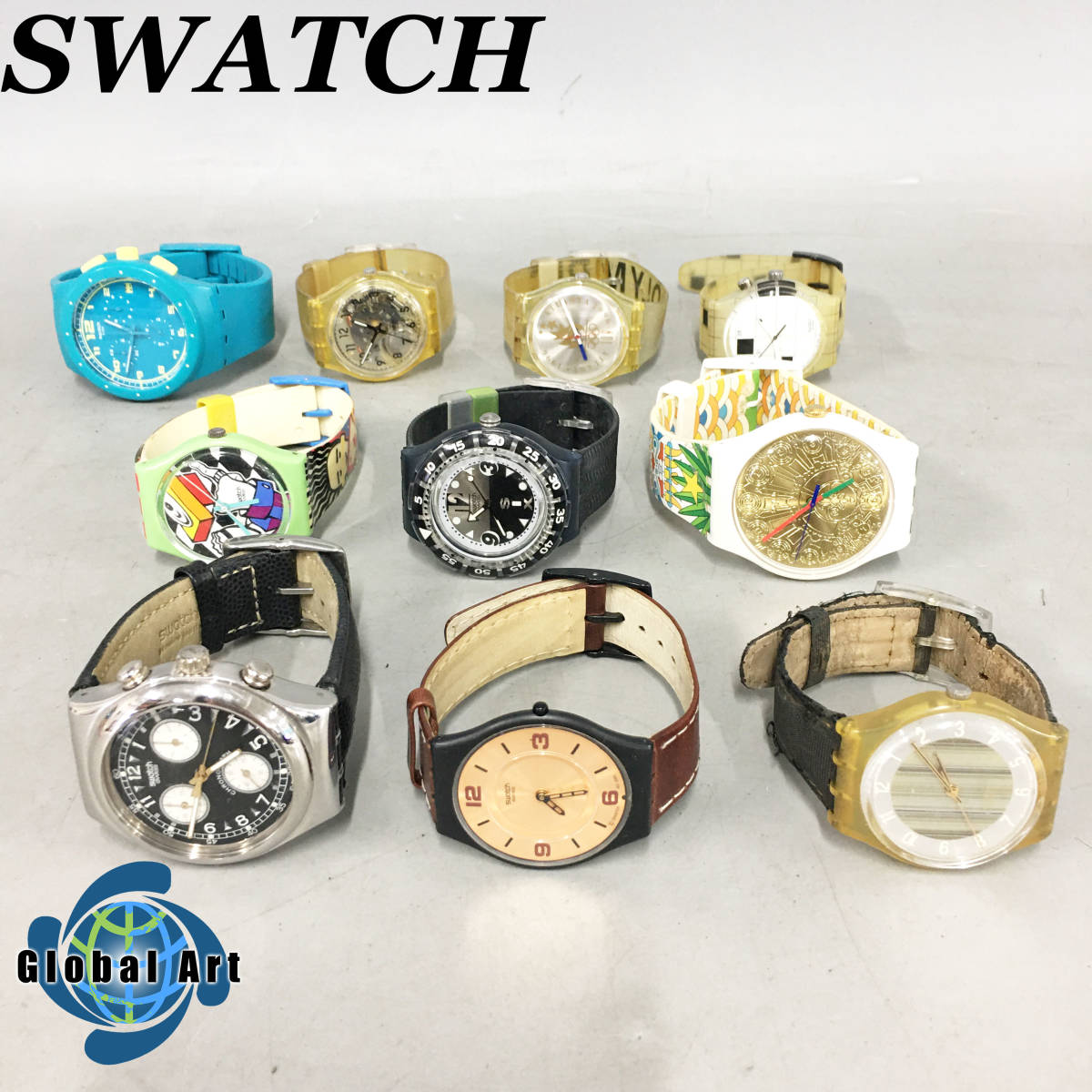 【全体的に状態が悪い】う09403/swatch スウォッチ/クオーツ/メンズ腕時計/まとめて/計10点セット/ジャンクの落札情報詳細 ...
