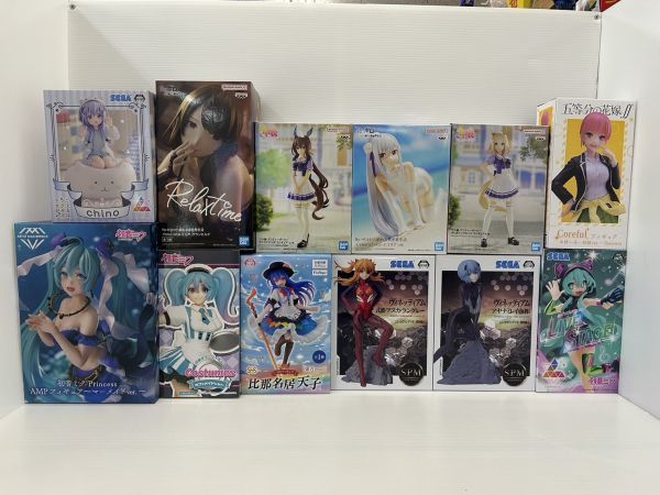 【未使用】HM006-231031-54【未開封】美少女フィギュア 12体まとめ Luminasta Coreful Relax time AMP 五等分 Re:ゼロ 初音ミク ウマ娘 東方 ...