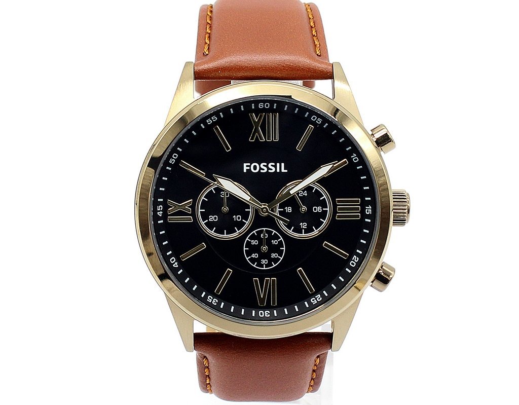 【未使用に近い】【未使用展示品】フォッシル Flynn クロノグラフ ブラウンレザーウォッチ BQ2261 クォーツ メンズ 腕時計 ...