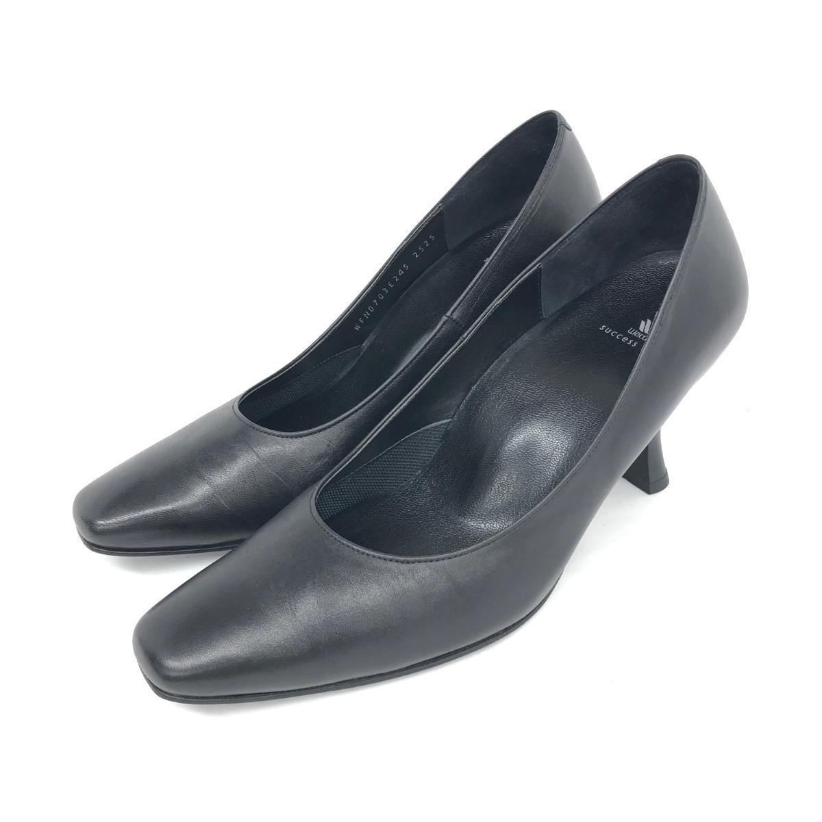 【未使用】【未使用】WACOAL success walk ワコール サクセスウォーク WIN540 パンプス 22EE ヒール フォーマル レディース 革 レザー 黒 女性用 靴の落札情報 ...