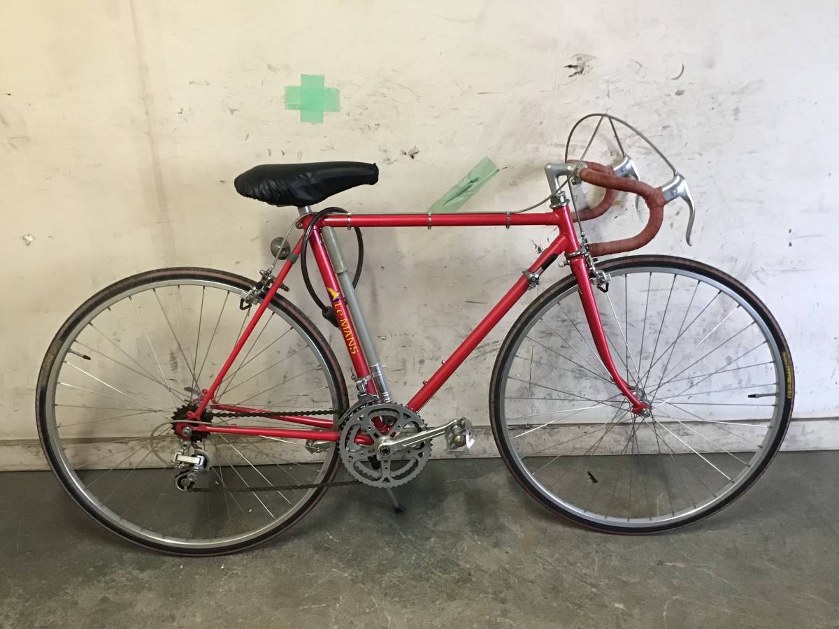 【傷や汚れあり】★岐阜発 LeMANS Cr-Mo/700×28C/2×5段変速/レッド/ロードバイク/自転車/走行確認/傷汚れ有り/鍵付き ...