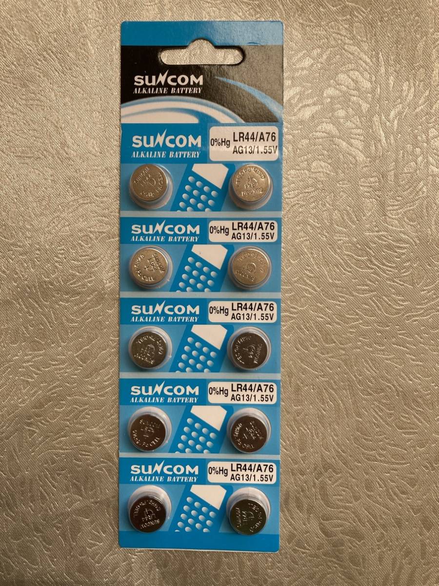【未使用】【新品未使用】SUNCOM LR44 アルカリ ボタン電池 サンコム 10個入の落札情報詳細 - ヤフオク落札価格検索 オークフリー