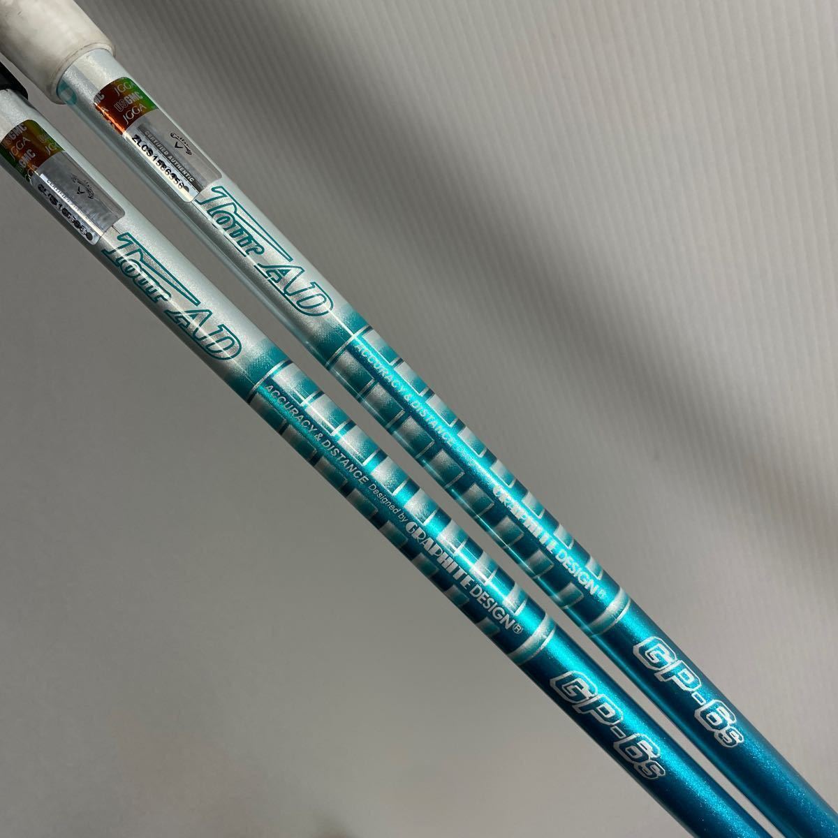 【傷や汚れあり】キャロウェイ スリーブ付き 2本セット 3W 5W用シャフト TOUR AD GP-6 Sフレックス フェアウェイウッド用 FW用 ツアーAD Callaway 番1834の ...