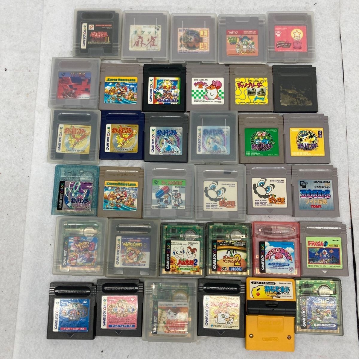 【傷や汚れあり】K109- GB/GBC ソフト 35本セット ポケットモンスター ピカチュウ 緑 金 銀 クリスタル/パズルボブルGB ...