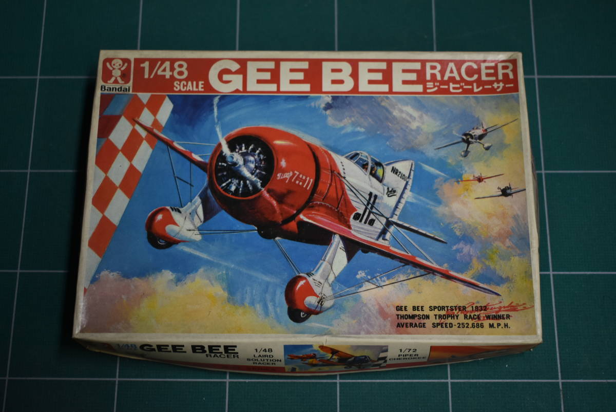 【未使用】Qn764【絶版 1973年製】1:48 Vintage bandai GEE BEE RACER 旧バンダイ ジービーレーサー ...