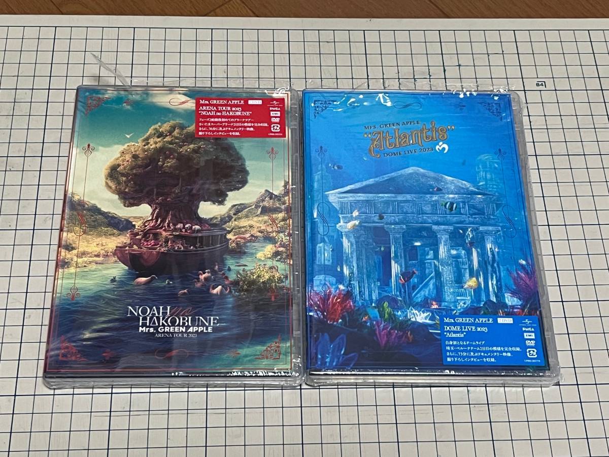 【未使用に近い】♪Mrs. GREEN APPLE ARENA TOUR 2023 “NOAH no HAKOBUNE＆DOME LIVE 2023 “Atlantis” （通常盤） 各 ...