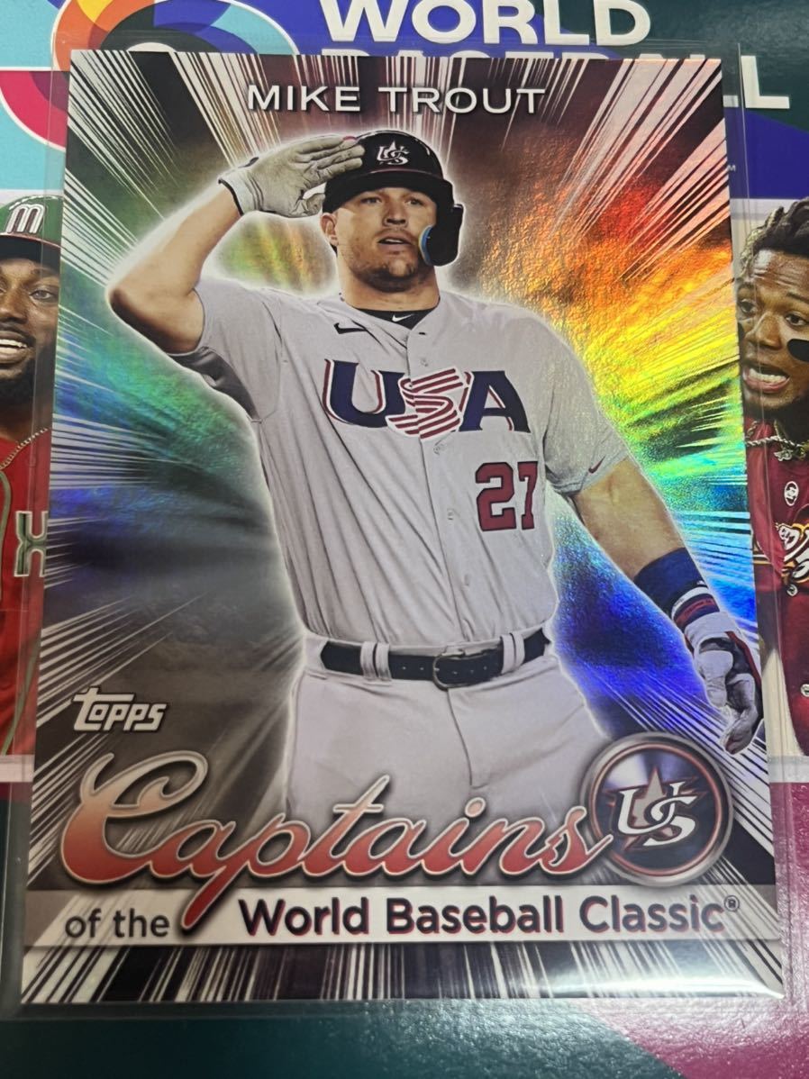 【未使用】マイク トラウト topps WBC 2023 World baseball classic Captains Mike Trout ...