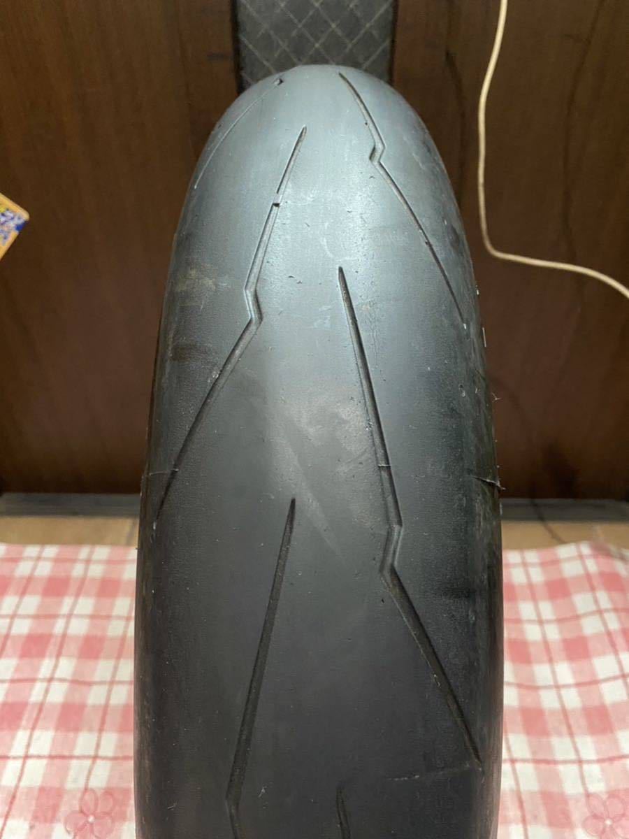 【目立った傷や汚れなし】中古MCタイヤ 2022年製造 PIRELLI DIABLO SUPERCORSA SP V3 120/70ZR17 ピレリ ディアブロ スーパーコルサ 120 70 ...