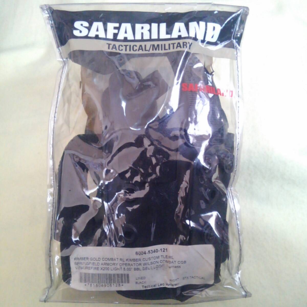 【未使用に近い】SAFARILAND Leg Holster 6004-5340-121 SFA OPERATOR KIMBER CUSTOM TLE/RL SUREFIRE X200 ...