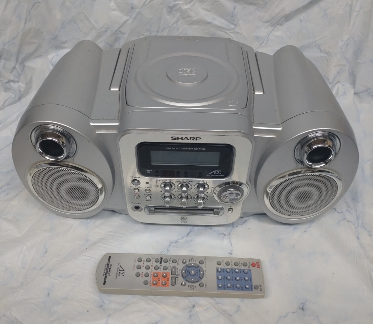 【傷や汚れあり】SHARP 1ビットMD/CDシステム SD-FX20-S 【ジャンク】MD/CD再生OK リモコンありの落札情報詳細 - Yahoo!オークション落札価格検索 オークフリー