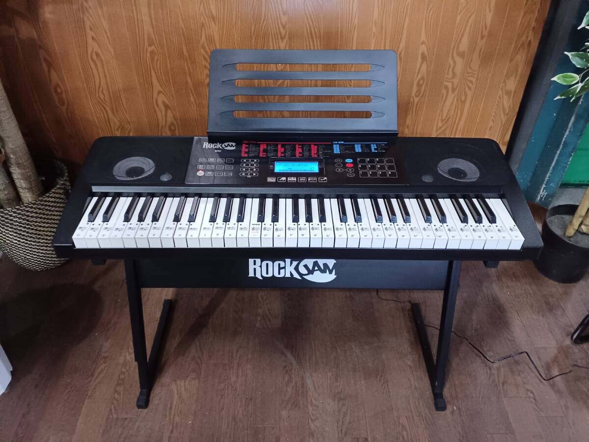 【やや傷や汚れあり】12906-02★ROCK JAM/ロックジャム RJ761 電子キーボード＆スタンドセット 鍵盤楽器★の落札情報詳細 ...