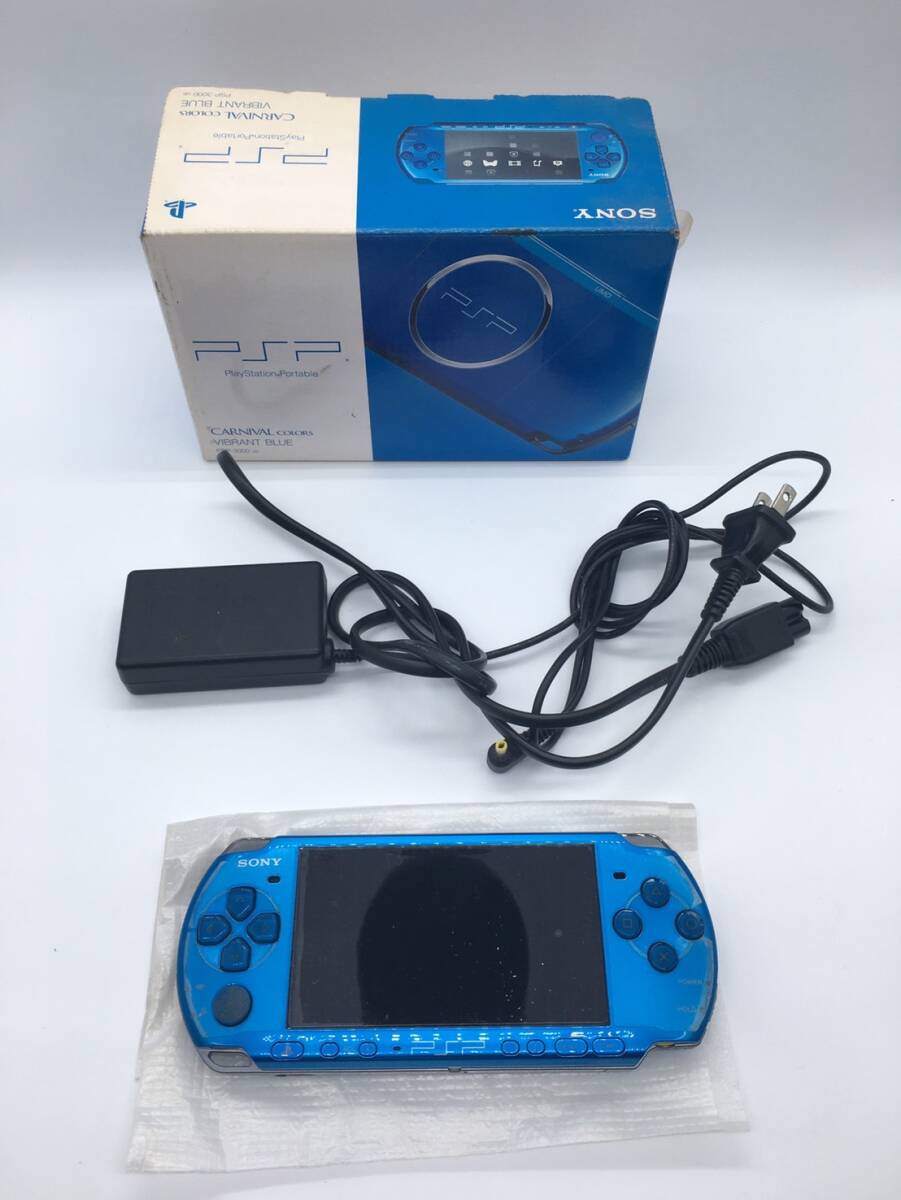 【傷や汚れあり】【9099】稼働品 ソニー SONY PSP プレイステーション ポータブル PSP3000 VB バイブラント・ブルーの落札情報詳細 - ヤフオク落札価格検索 オークフリー
