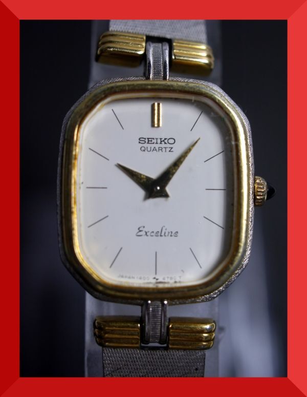 【目立った傷や汚れなし】セイコー SEIKO エクセリーヌ EXCELINE クォーツ 2針 純正ベルト 1400-7600 女性用 レディース 腕時計 x540 稼働品の落札情報詳細 ...