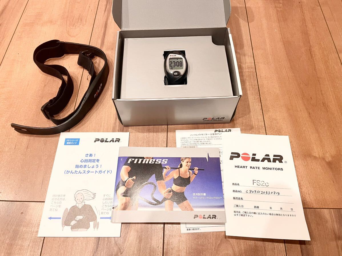 【目立った傷や汚れなし】★送料無料★新品電池交換済み★POLAR FS2C ハートレートセンサー付き スポーツ心拍計リストユニット ポラール ...