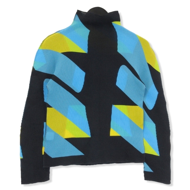 【目立った傷や汚れなし】美品 me ISSEY MIYAKE ミー イッセイミヤケ プリーツ ハイネックシャツ MI13FJ771 長袖 ...