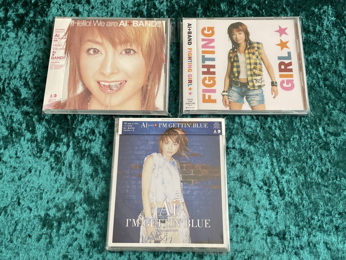 【目立った傷や汚れなし】★Ai＋BAND/CD3枚セット/Hello! We are Ai+BAND/FIGHTING GIRL/I'M GETTIN' BLUE/帯付/アイ・バンド/JUN ...