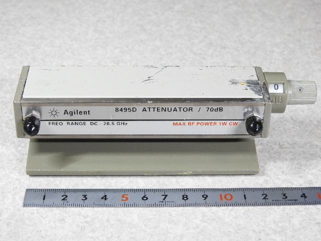 【傷や汚れあり】【HPマイクロ波】Agilent 8495D/OP004(3.5mm) DC-26.5GHz 0-70dB/10dBstep Manual STEP ATTENUATOR 動作 ...