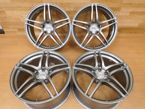【傷や汚れあり】14-530 AVS モデル5★18in9J+35,8J+30★バーフェン 車高短 ランエボ,インプレッサ,R33スカイライン ...