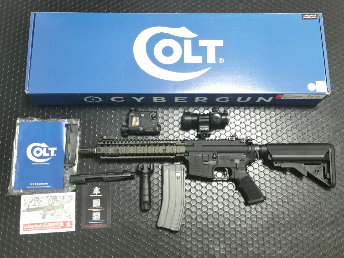 【目立った傷や汚れなし】CYBERGUN EMG VFC COLT M4 Mk18 Mod1 JPVer フルメタル GBB ドットサイト等 ...