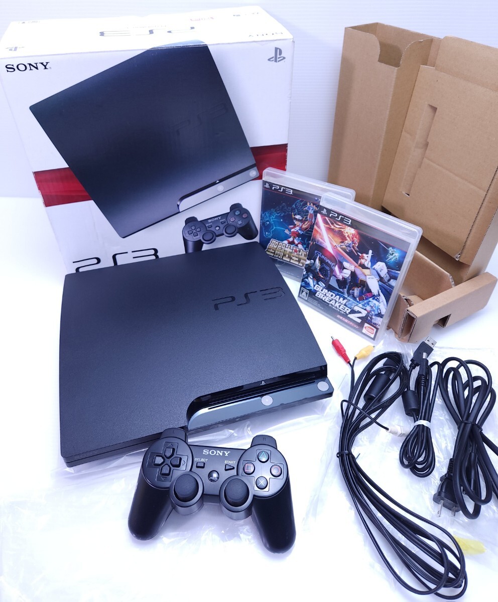 【目立った傷や汚れなし】美品/動作品 SONY ソニー PlayStation3 PS3本体 CECH-2000A 120GB ブラック プレステ3 ゲーム機 FW4.81 箱付 ゲームソフト ...