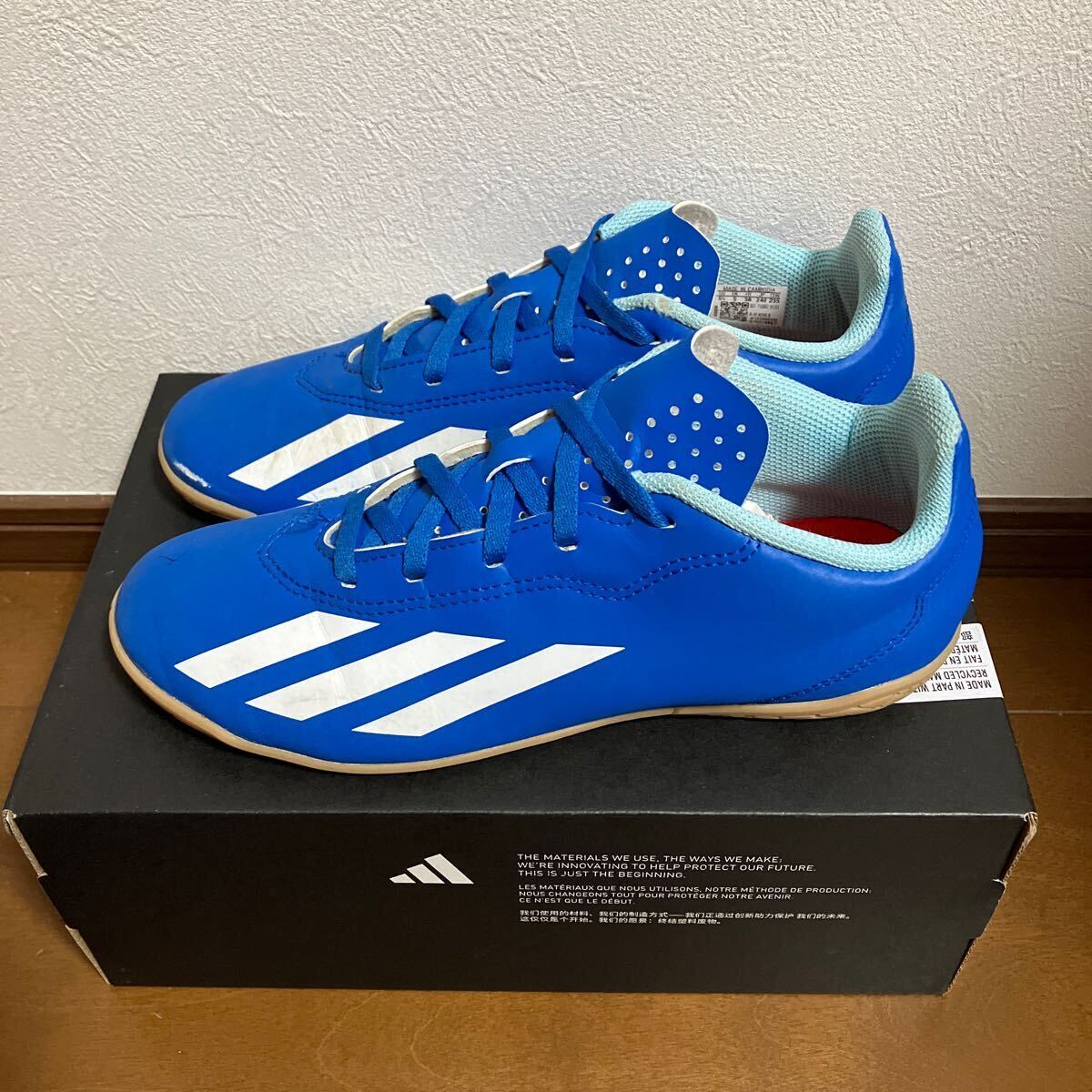 【目立った傷や汚れなし】☆adidas☆アディダス X CRAZYFAST.4 IN J クレイジーファスト IE4064 インドア ...