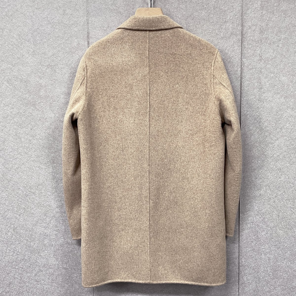 【未使用】定番・テーラードジャケット 定価7万 Emmauela・イタリア・ミラノ発 カシミヤ 無地 ミドル丈 上品 洗練 コート ビジネス ...