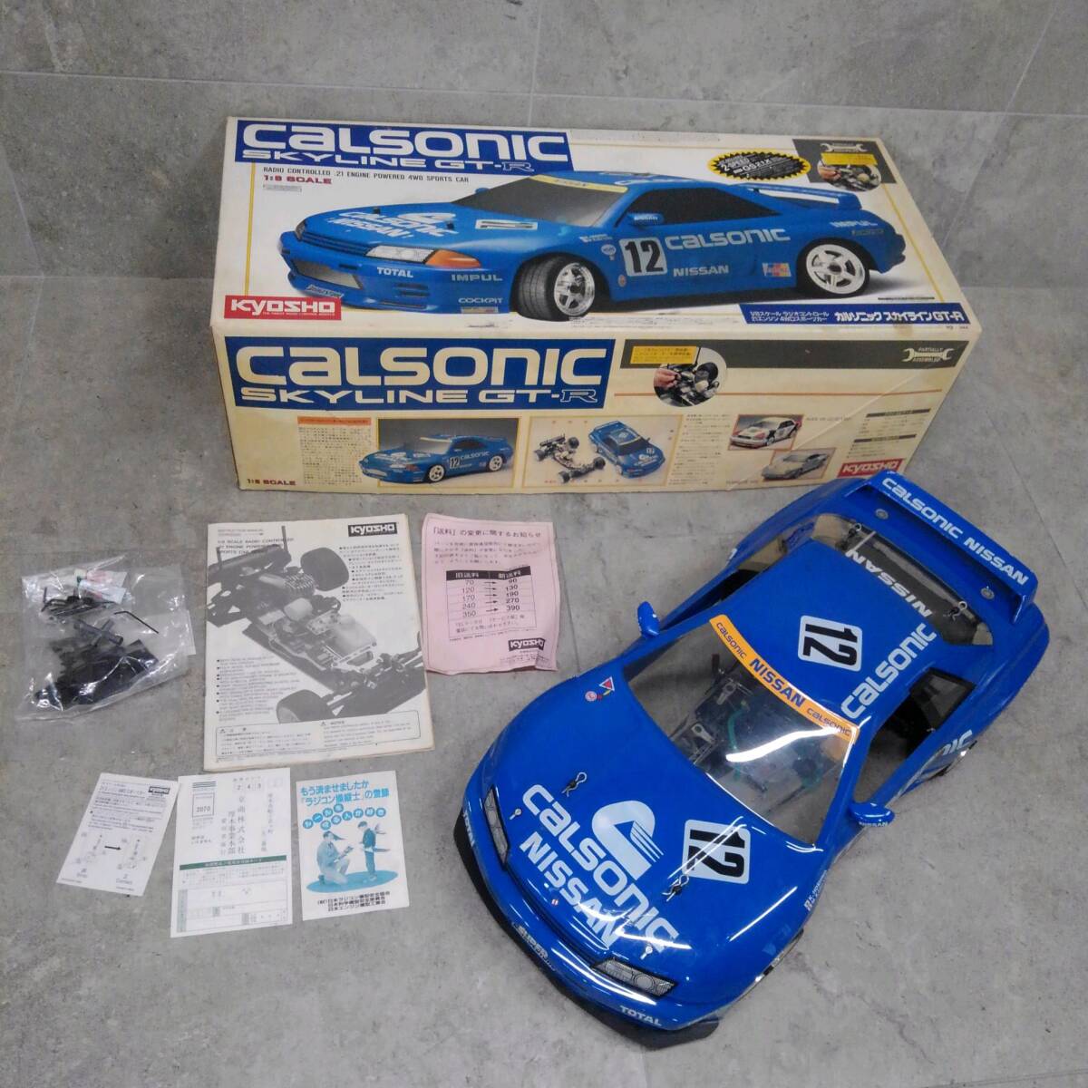 【全体的に状態が悪い】24国/A29862-9/H073-809/SK10000 KYOSHO 京商 CALSONIC SKYLINE GT ...