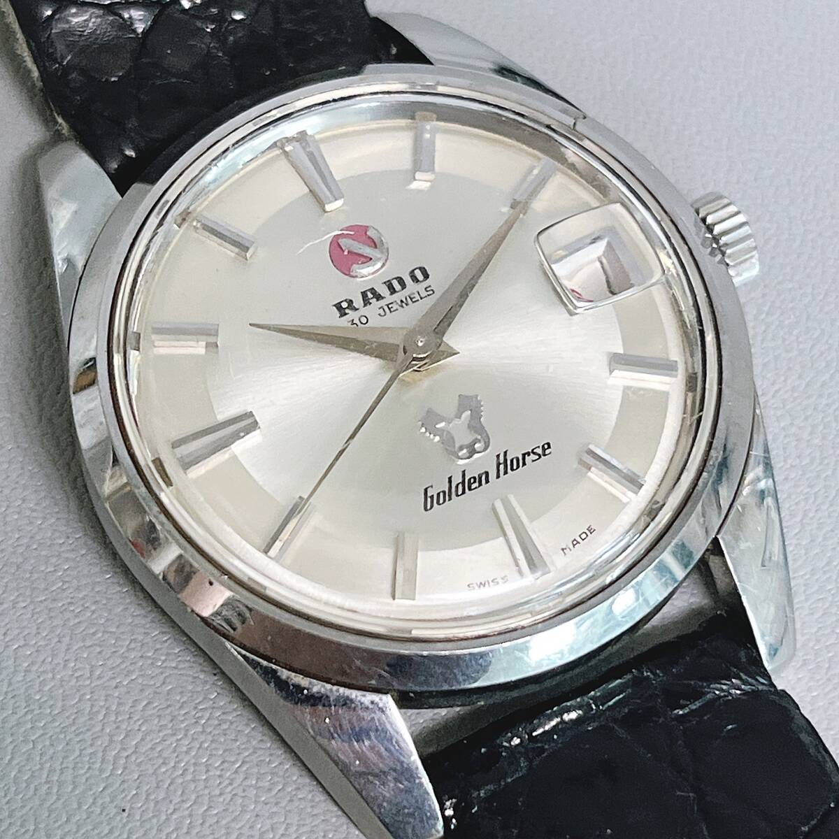【やや傷や汚れあり】K：ラドー ゴールデンホース 30石 自動巻き デイト シルバー文字盤 11675/1 腕時計の落札情報詳細 - ヤフオク ...