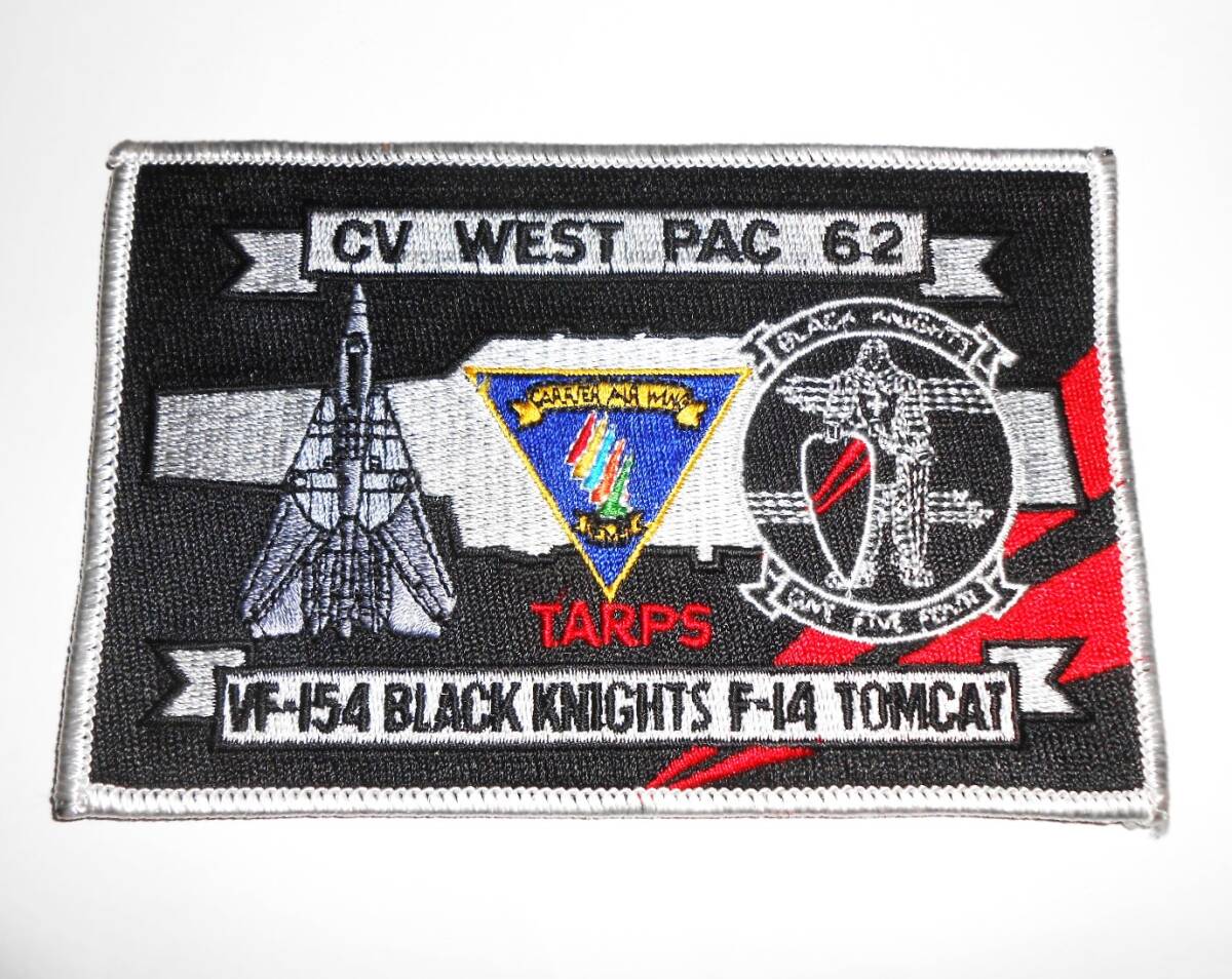 【目立った傷や汚れなし】VF‐154 BLACK KNIGHTS F‐14 TOMCAT パッチ 約8.5×13.0cm 米海軍 CV ...