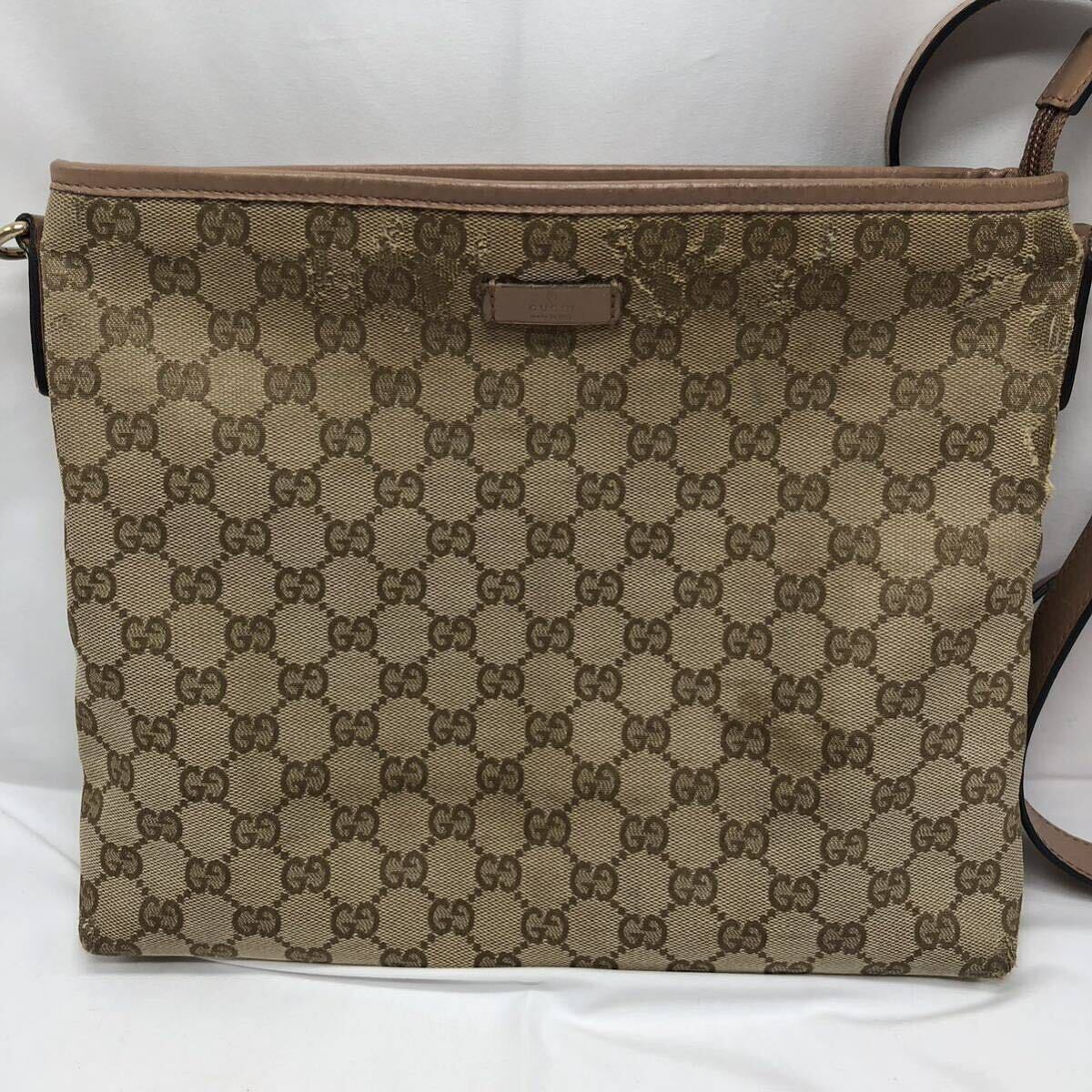 【傷や汚れあり】GUCCI グッチ ショルダーバッグ GG柄 シリアル:388924.525040 ブラウン系 中古 YS Y9PGの落札情報 ...