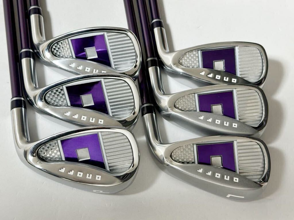 【目立った傷や汚れなし】レディース ONOFF アイアンセット 2023 #7-SW 6本セット 純正シャフト SMOOTH KICK LP ...