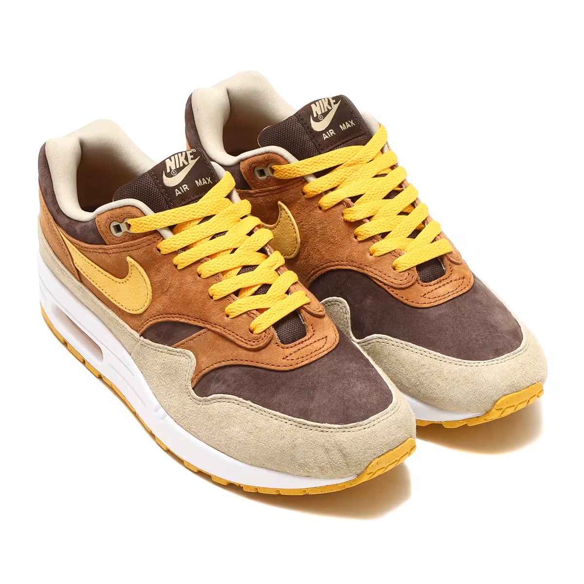 【未使用】ナイキ エア マックス 1 PRM ダックパック 26cm ブラウン イエロー 税込定価18700円 NIKE AIR MAX 1 ...