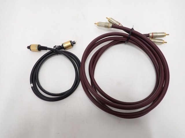 【傷や汚れあり】SAEC OPC-410 1.0m サエク 純石英 光デジタルケーブル オプティカルケーブル + SONY LC-OFC Class 1 RCAケーブル 約1.1m ペア ∬ ...