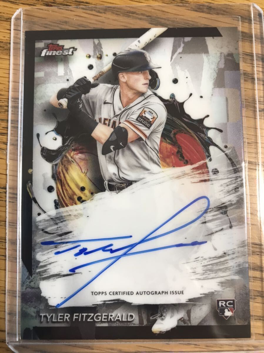 【未使用に近い】最新 Topps Finest MLB 直筆サインカード On AUTO Tyler Fitzgerald ジャイアンツ RC ...