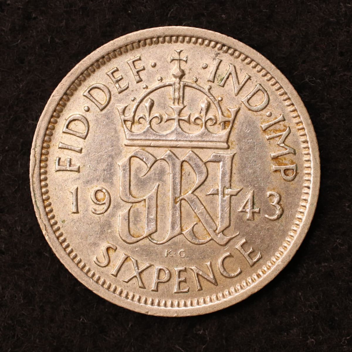 【傷や汚れあり】KM#852/イギリス ジョージ6世 6ペンス銀貨（1943）2.83g, 19.3mm[E4742]コインの落札情報詳細 ...