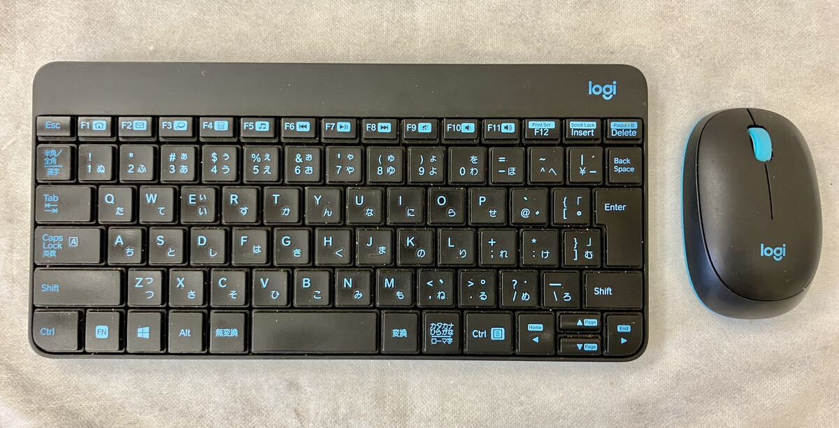 【傷や汚れあり】1円~ ロジクール Logicool マウス キーボード セット 無線 ワイヤレス LOGI K240 M212 レシーバー ...