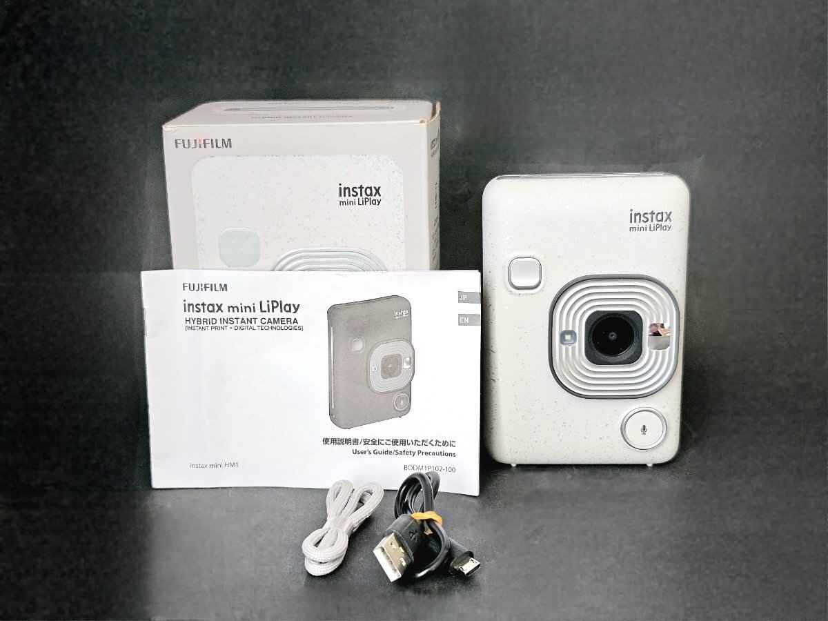 【目立った傷や汚れなし】【美品】FUJIFILM フジフィルム インスタントカメラ instax mini Liplay ミスティホワイト ...
