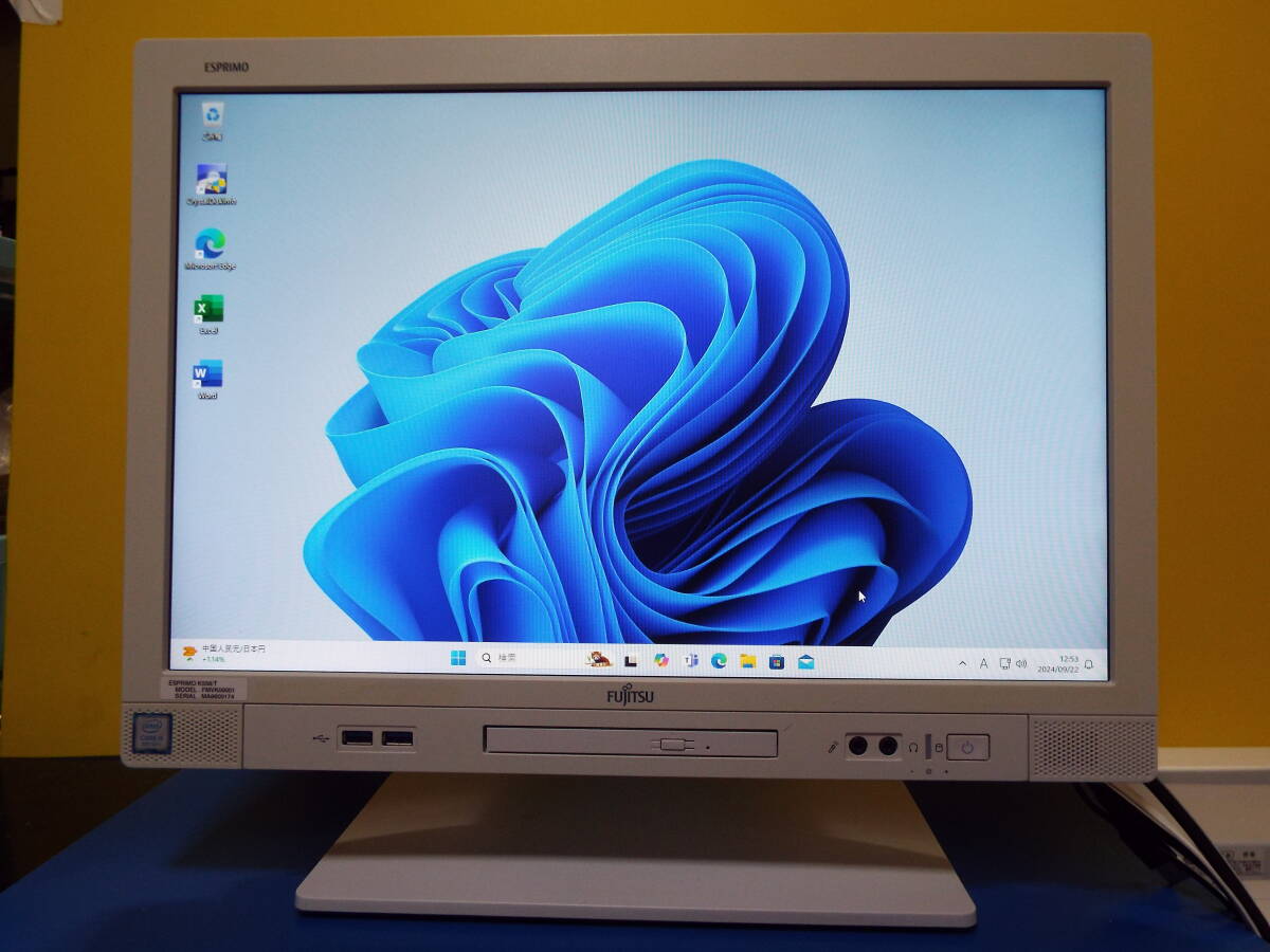 【目立った傷や汚れなし】★液晶一体型 富士通 ESPRIMO K558/T Core i5-8500T(第8世代） メモリー12GB ...