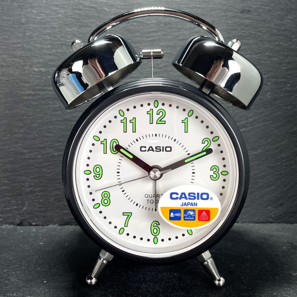 【未使用】新品 CASIO カシオ TQ-362-1B 置き時計 目覚まし時計 アナログ クオーツ ホワイト文字盤 3針 アラーム スヌーズ 電池付き 動作確認済みの落札情報詳細 ...