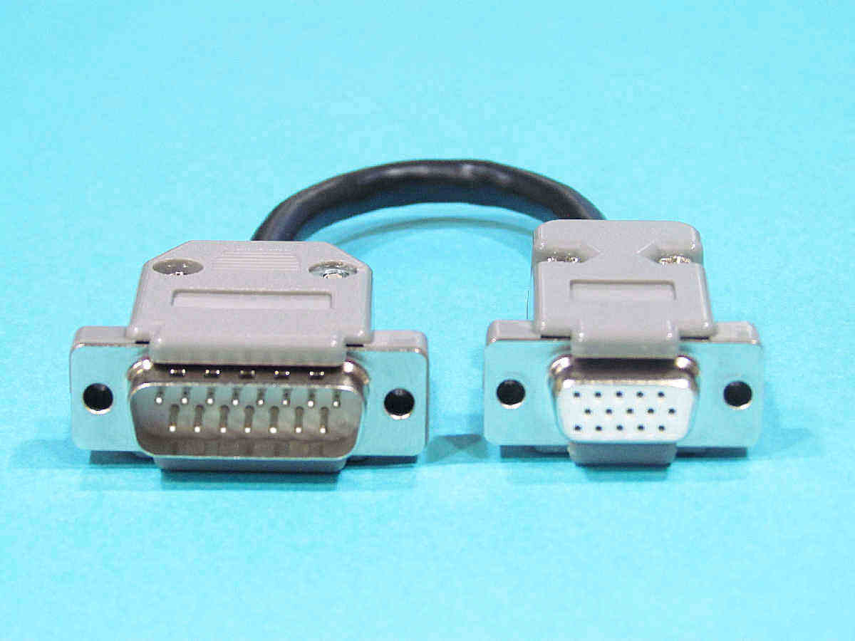 【未使用】新品未使用 アナログRGB 変換ケーブル ミニD-SUB15ピン3段メス⇔D-SUB15ピン2段オス PC-9801 PC-9821 ...