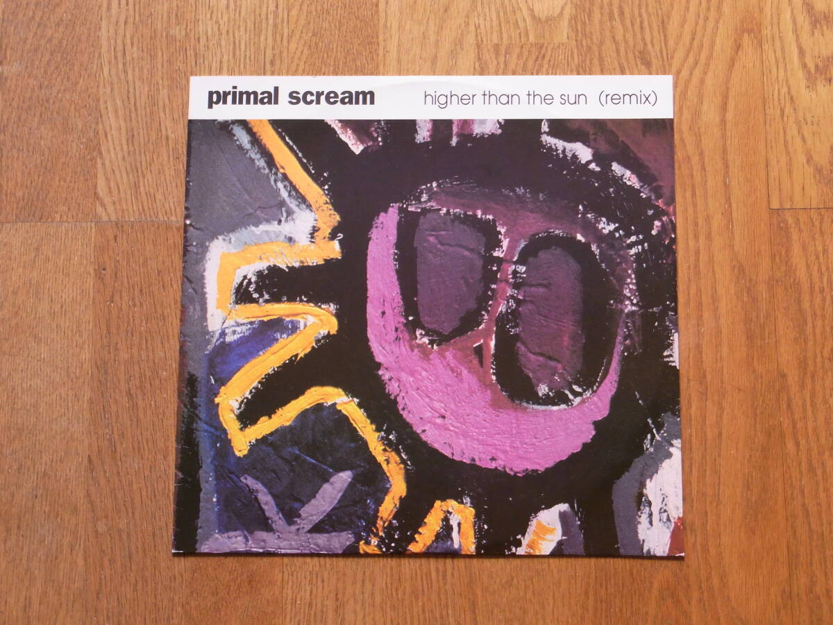 【目立った傷や汚れなし】PRIMAL SCREAMの12インチシングル「HIGHER THAN THE SUN(REMIX)」UKオリジナル盤 ...