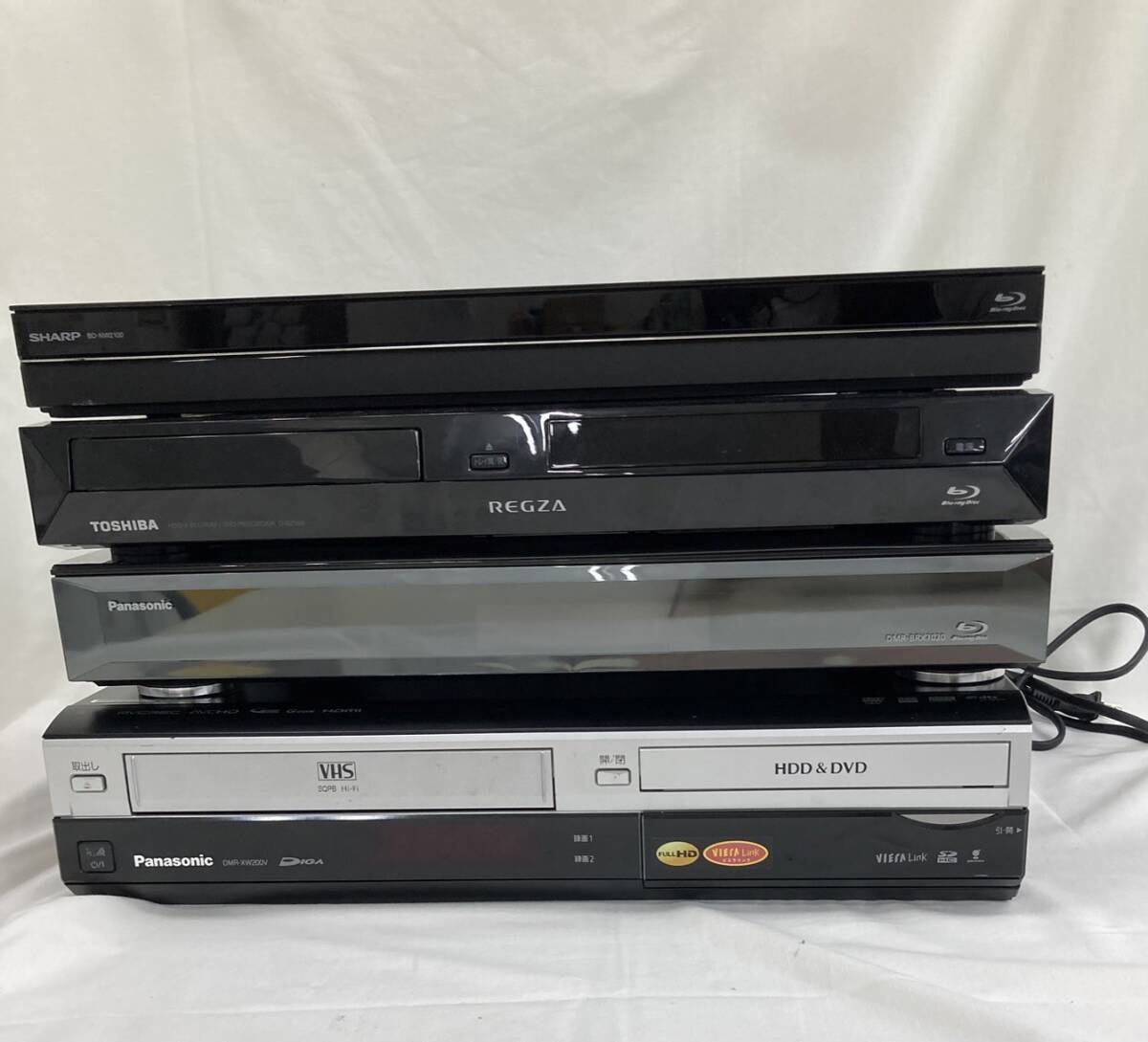 【やや傷や汚れあり】BDレコーダー Panasonic DMR-BRX7020、 SHARP BD-NW2100、 TOSHIBA D-BZ500 、DVDレコーダーPanasonicDMR ...