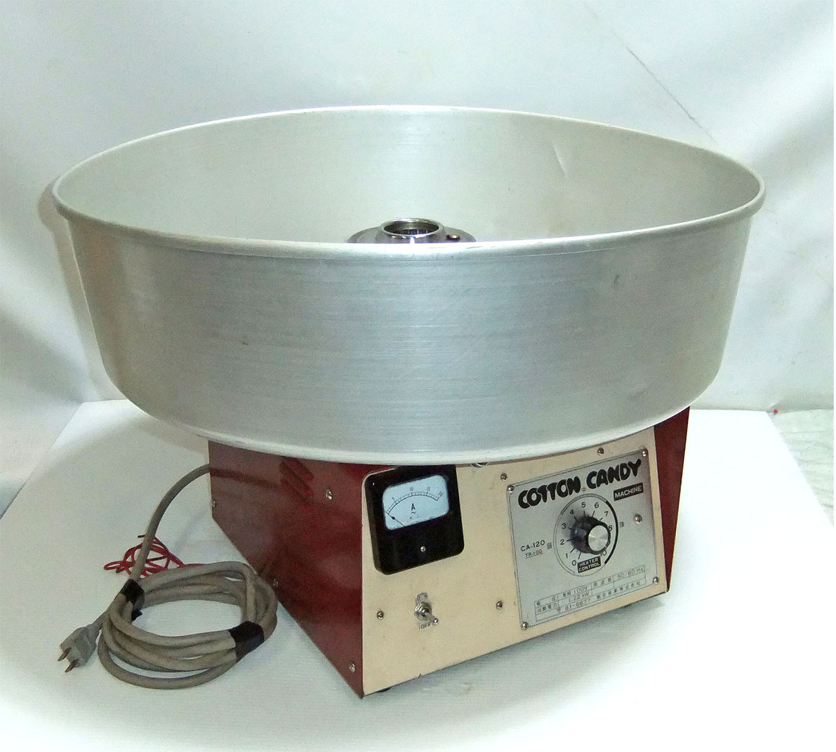 【目立った傷や汚れなし】おすすめ商品 COTTON CANDY 業務用わたがし機 CA-120型 綿菓子機 子供会 景品 お祭り 100V ...