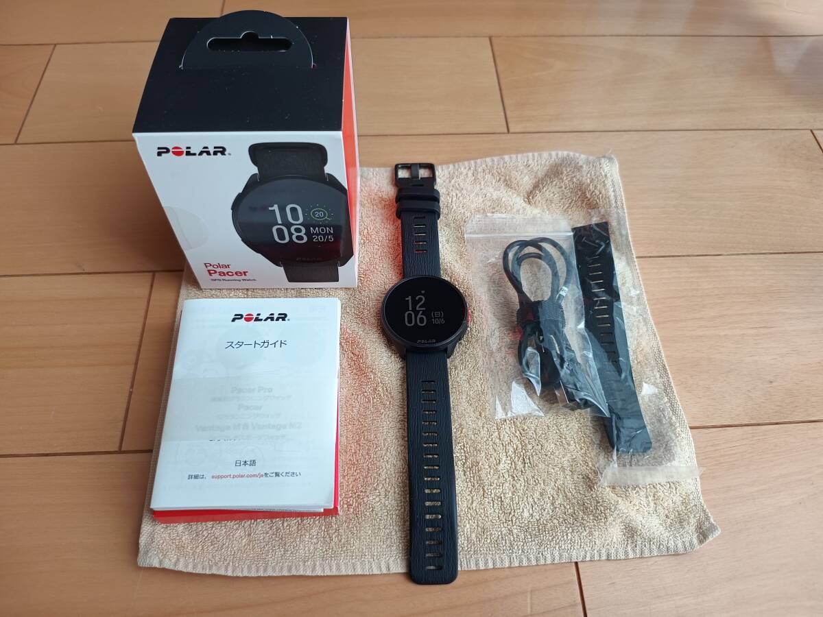 【やや傷や汚れあり】Polar Pacer スマートウォッチ GPSランニングウォッチ 初期化済み 稼働品 ポラール ブラックの落札情報詳細 ...