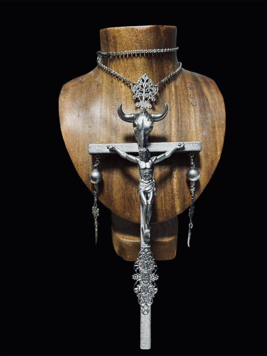 【やや傷や汚れあり】JPG/vintage Collection sample DX BUFFALO Scale cross necklace ...