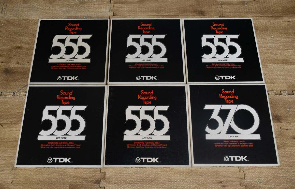 【やや傷や汚れあり】EY10-61 現状品 TDK オープンリールテープ RECORDING TAPE T-555/T-370 6本まとめ | オーディオ機器 記録媒体 昭和レトロ | 保管品 ...
