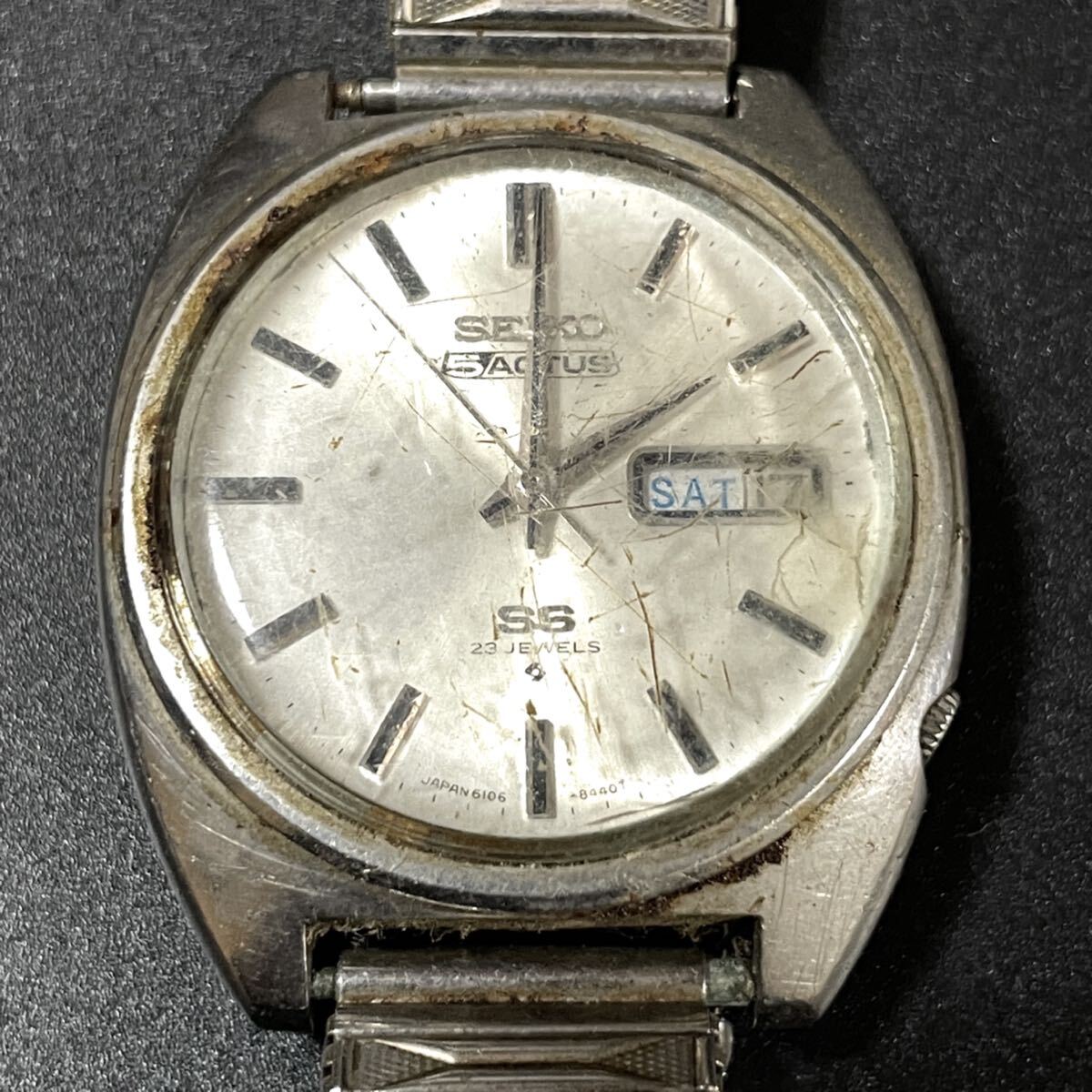 【傷や汚れあり】【ジャンク】SEIKO セイコー 5ACTUS SS 23石 腕時計 自動巻きAUTOMATIC レトロの落札情報詳細 ...